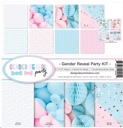 Reminisce Collection Kit 12"X12" Gender Reveal | Heart to Heart Paper Arts